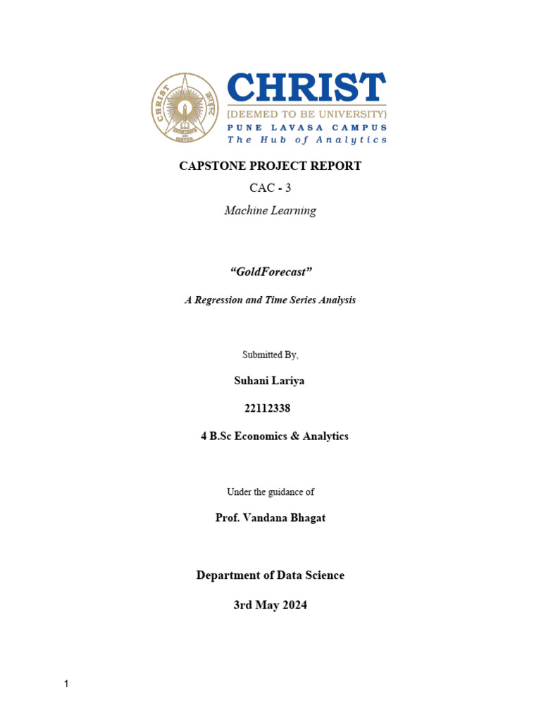 Final Report Format | PDF | Coefficient Of Determination | Regression Analysis