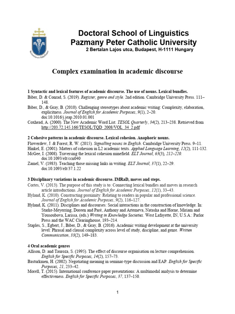 Academic Discourse Analysis Techniques | PDF | English Language ...
