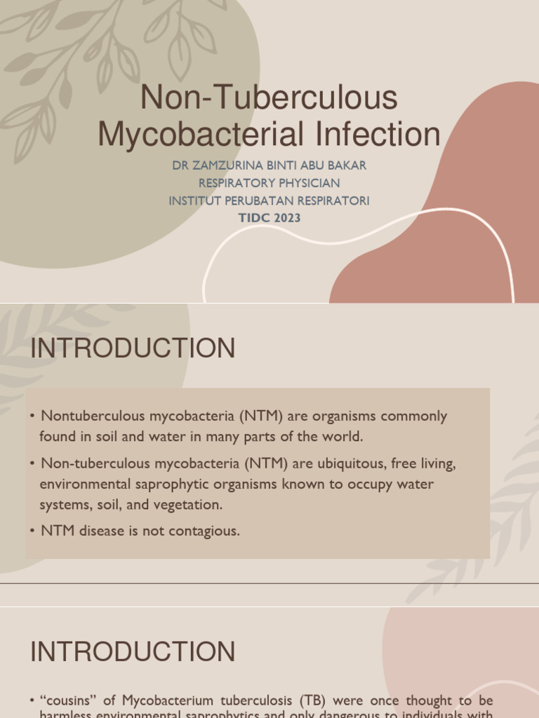 Non-Tuberculous Mycobacterial Infection | PDF | Mycobacterium | Tuberculosis