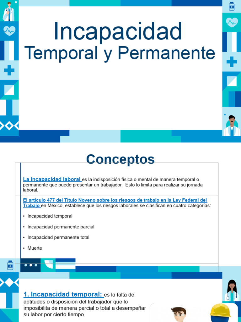 Incapacidad Temporal y Permanente | PDF | Pensión