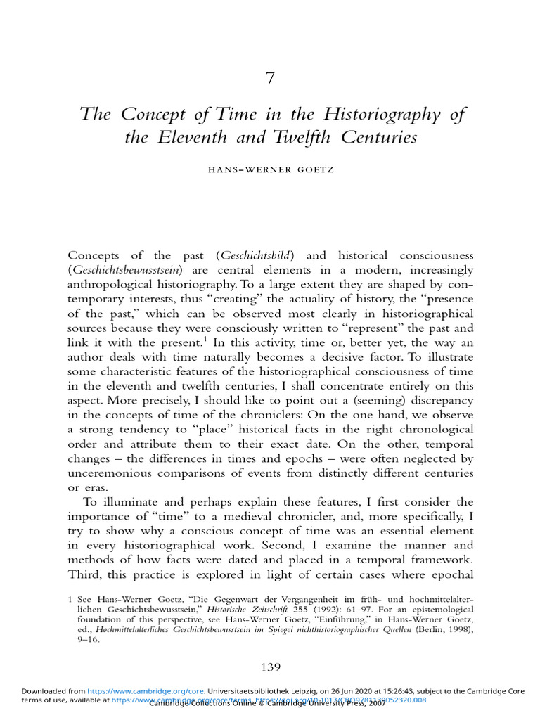 Goetz Concept - of - Time - in - The - Historiography - of - The ...