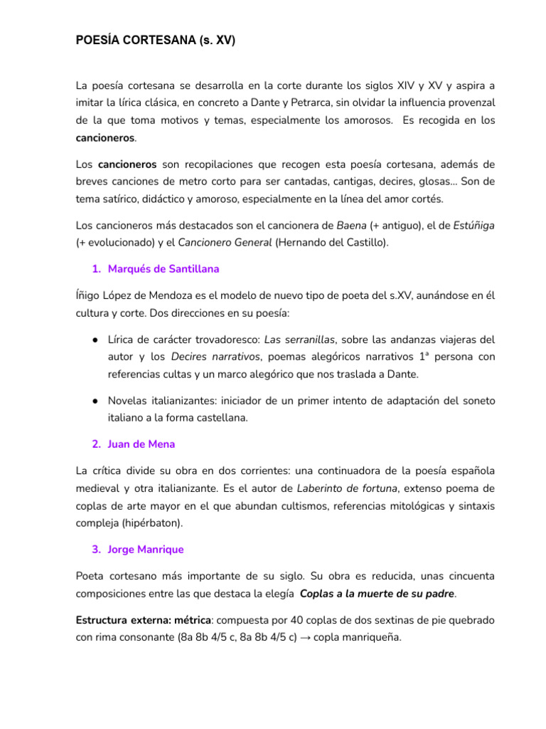 Poesía Cortesana | PDF | Poesía | Metro (poesía)