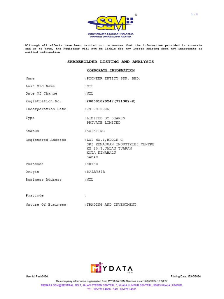 711382-K Slaa 17052024 en | PDF | Business | Corporations