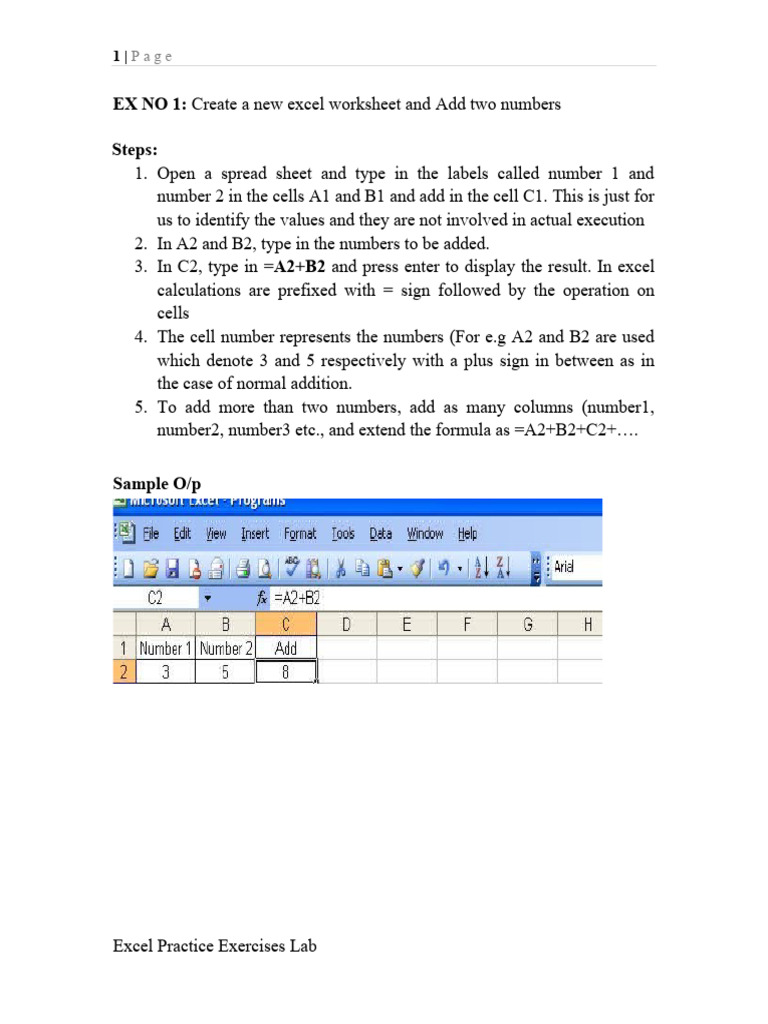Excel Lab Exercises - V3 | PDF | Variance