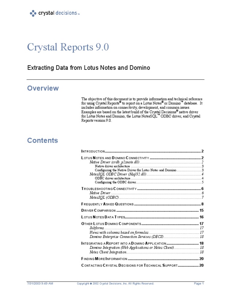 Extracting Data From Lotus Notes and Domino | PDF | Ibm Notes | Web Server