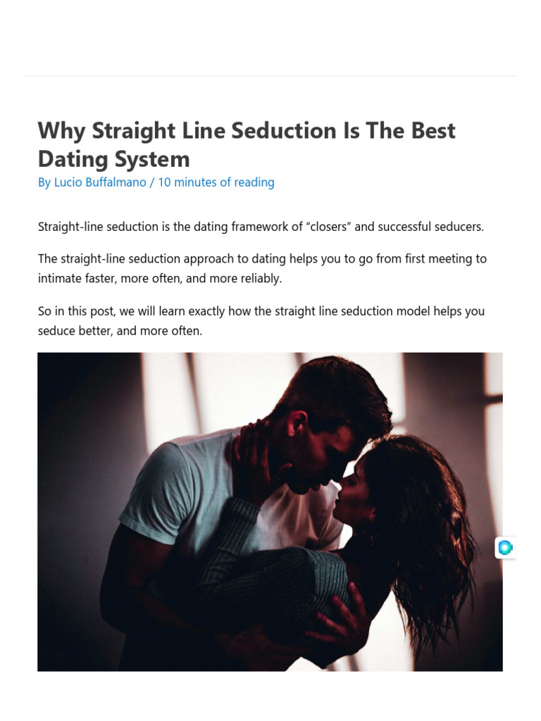 Straight-Line Seduction_ Effective Approach | PDF | Seduction | Sales