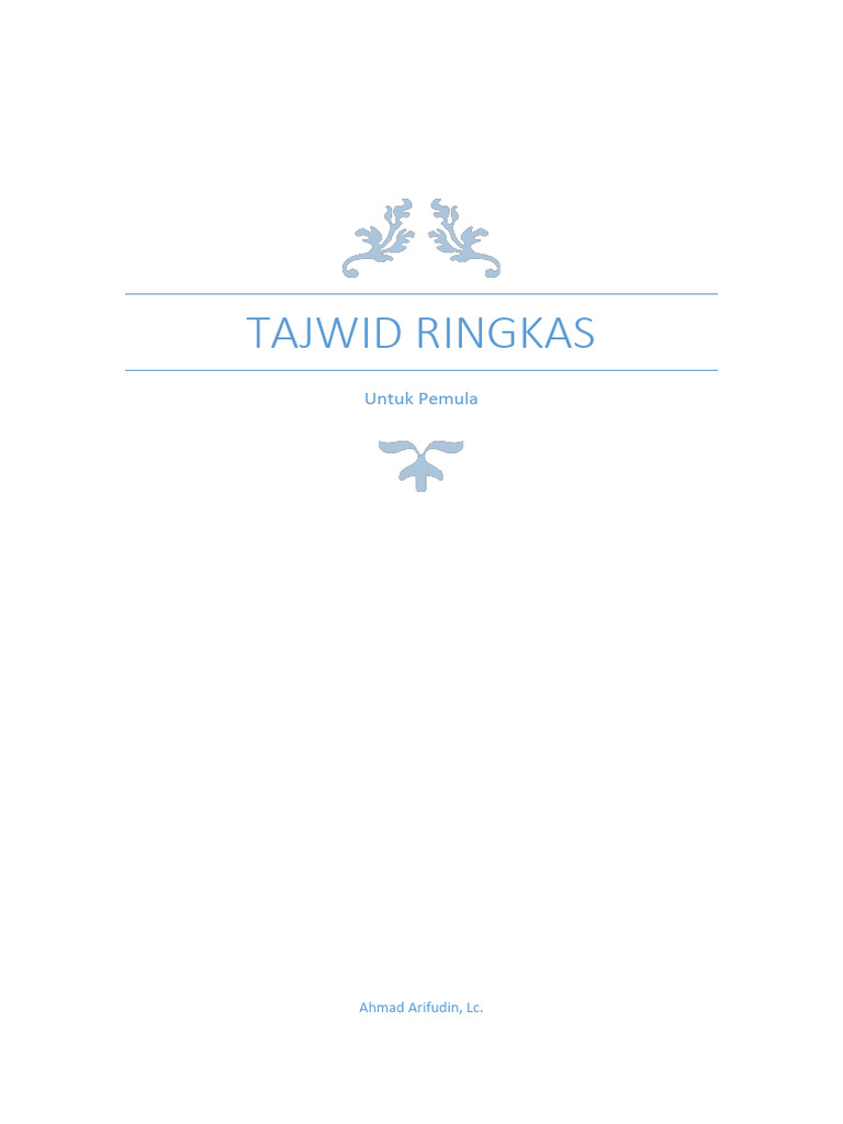 Panduan Tajwid Ringkas untuk Pemula | PDF | Seni & Disiplin Bahasa | Agama & Spiritualitas