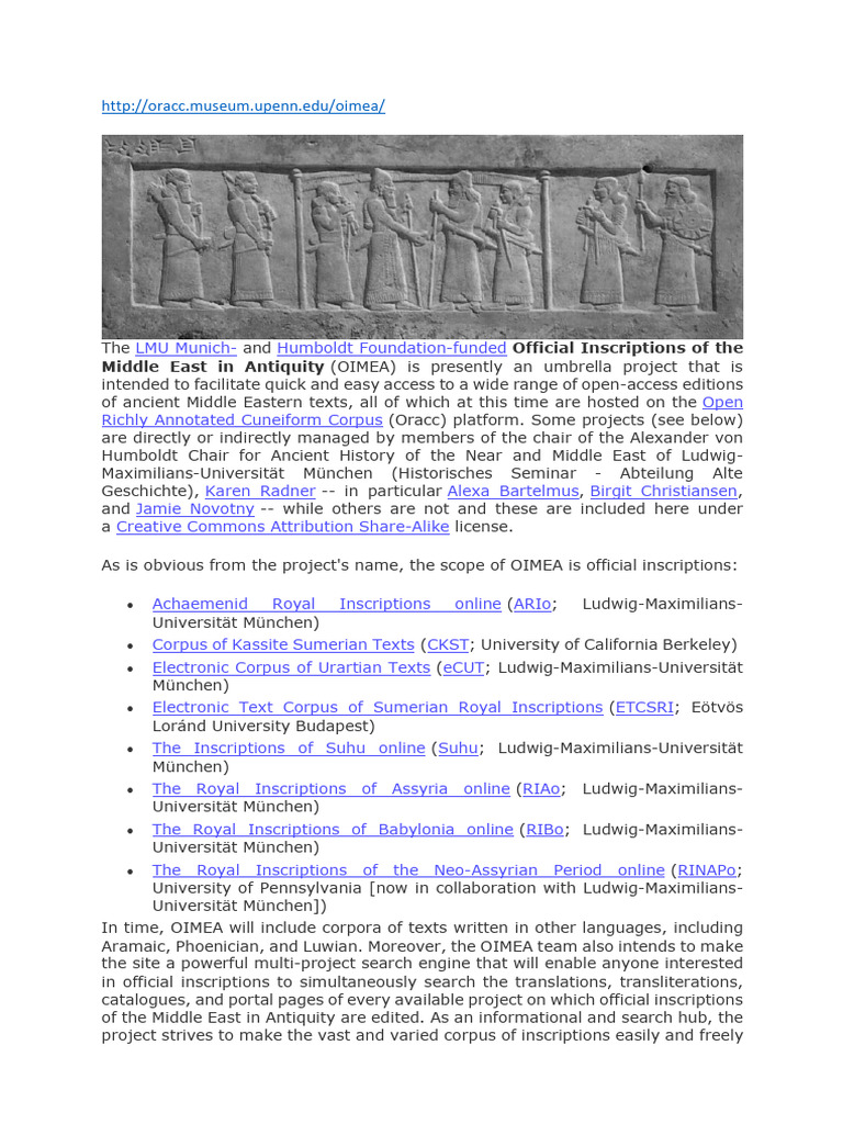 Official Inscriptions of The Middle East | PDF | Cuneiform