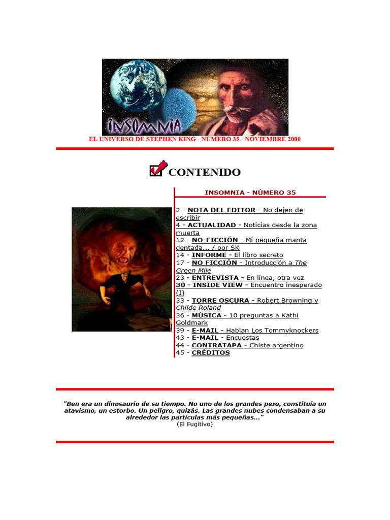 Insomnia 035 | PDF | Stephen King | Libros