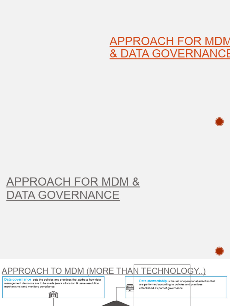 Approach for MDM Data Governance | Download Free PDF | Data Quality ...