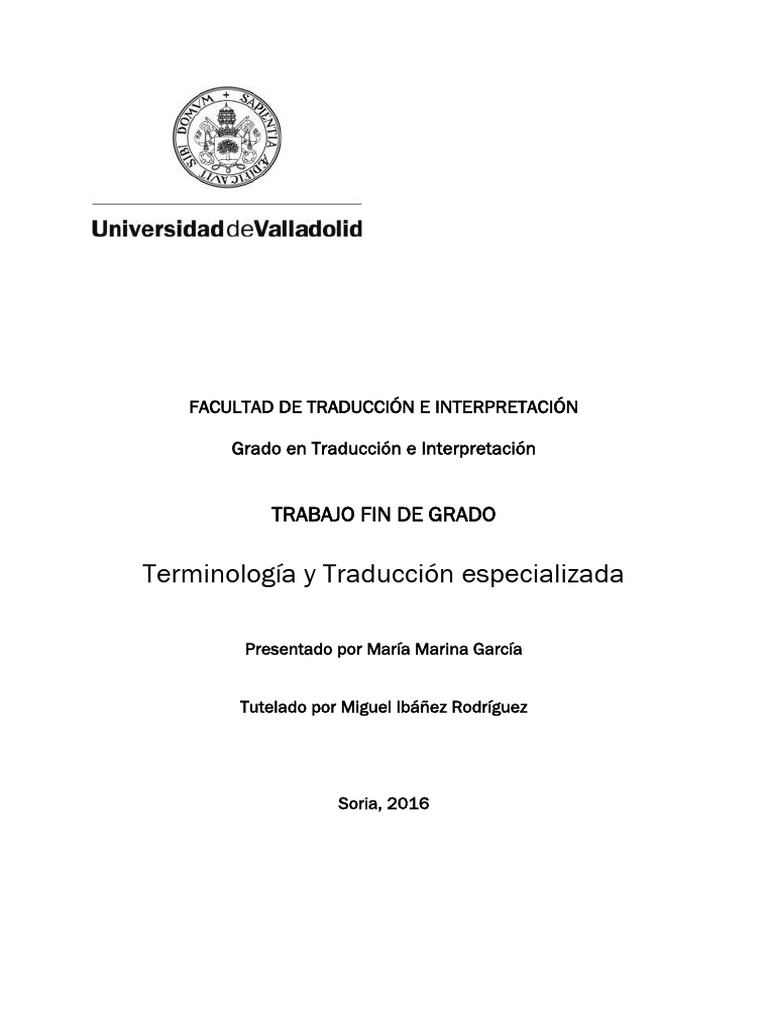 TFG-O 922 | PDF | Traducciones | Palabra
