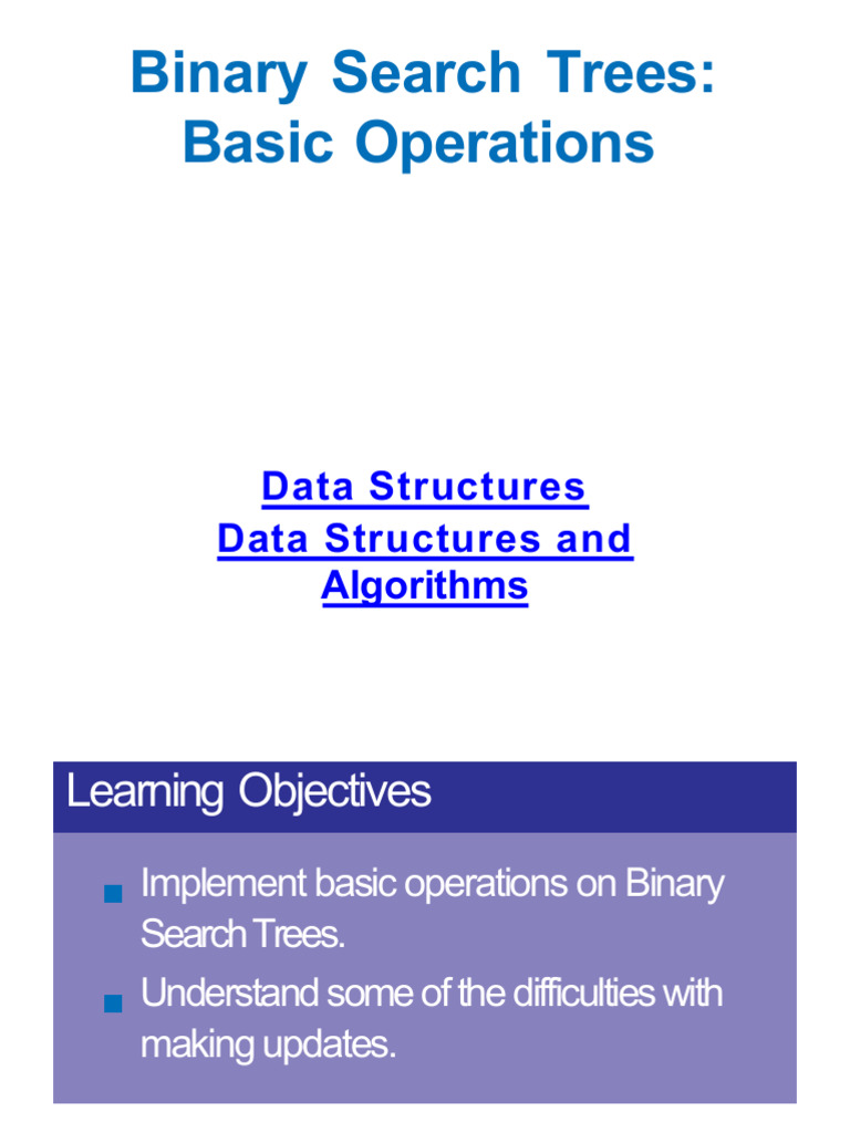 BST Basic Operations | PDF | Computer Programming | Theoretical ... BST Basic Operations | PDF | Computer Programming | Theoretical ...