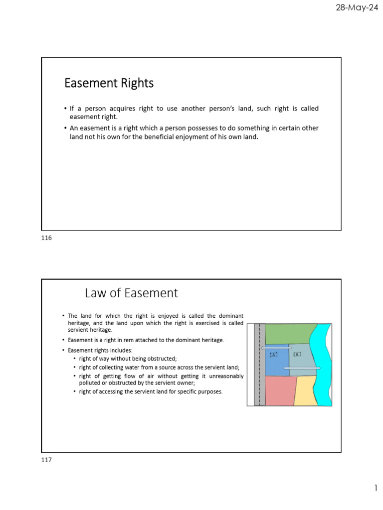 Land Law Slides 116 136 | PDF | Easement | Common Law