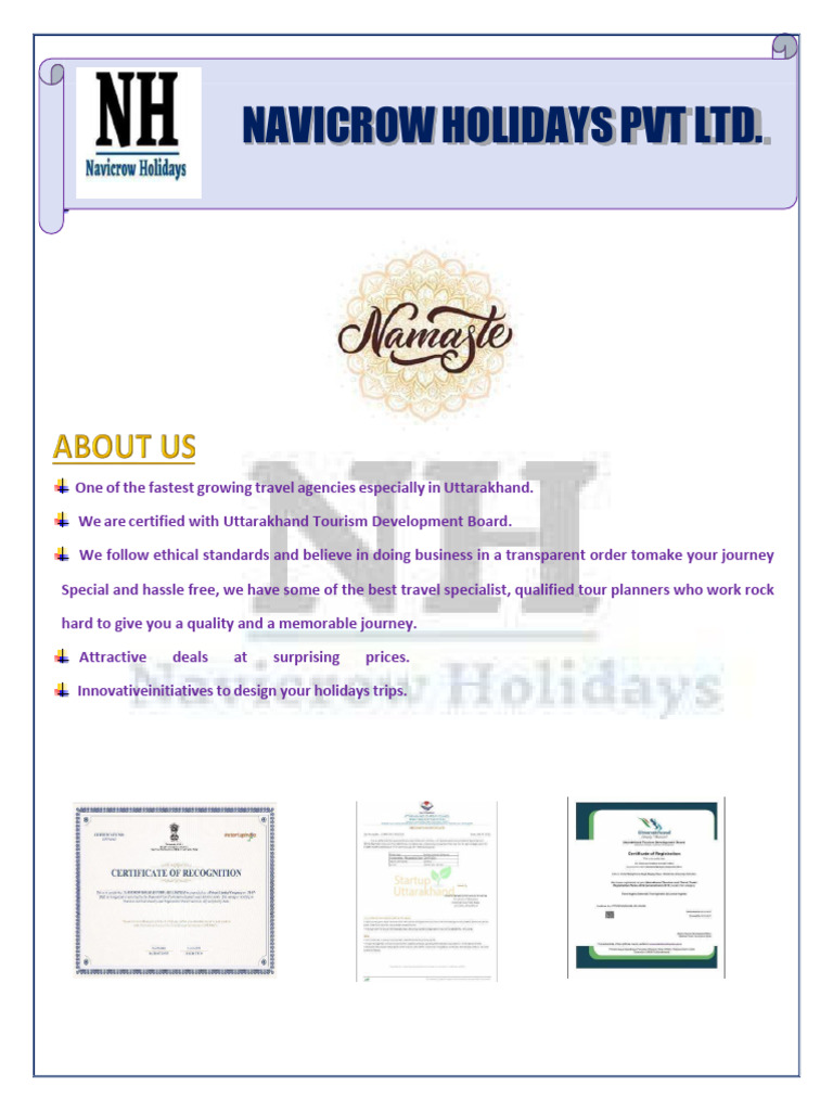 Mukteswar and Nainital Pacakage | PDF | Tourism | Banks