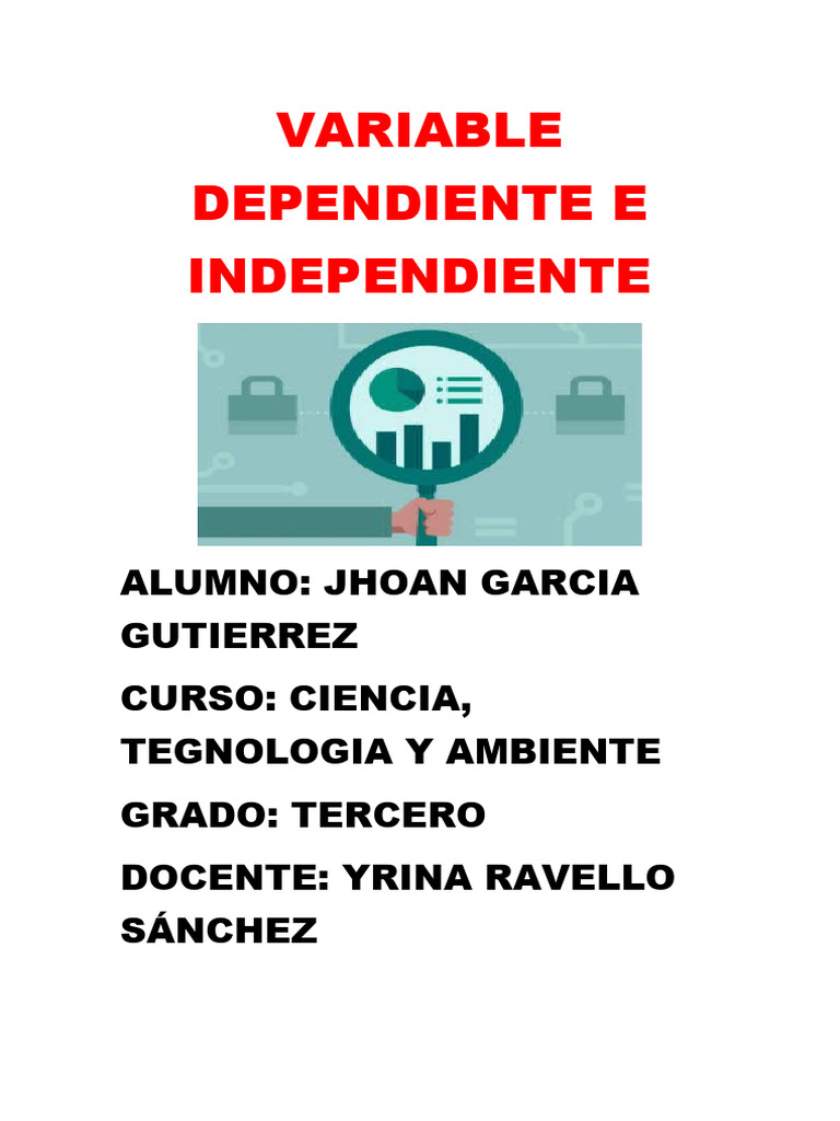 Variable Dependiente e Independiente | PDF | Cognición
