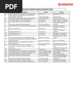 AFI 2025 Calendar | PDF | Sport Of Athletics