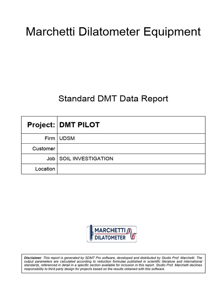 SDMT Report | PDF | Geotechnical Engineering | Soil Mechanics