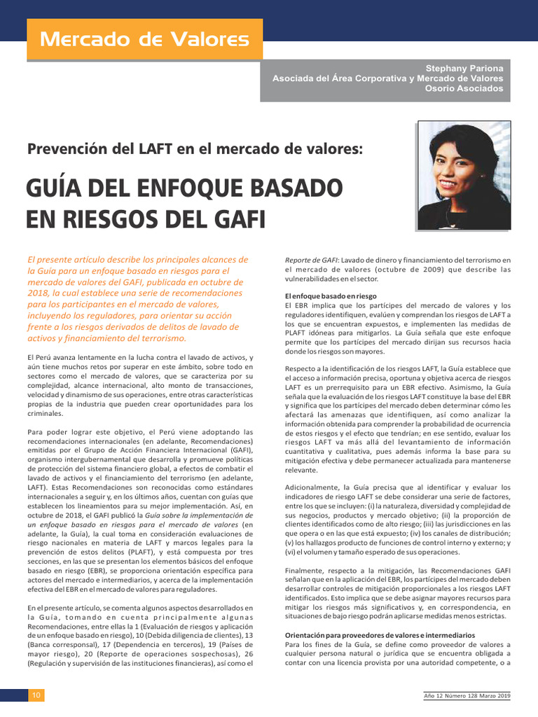 Prevención LAFT en Mercado de Valores | PDF | Lavado de dinero | Business
