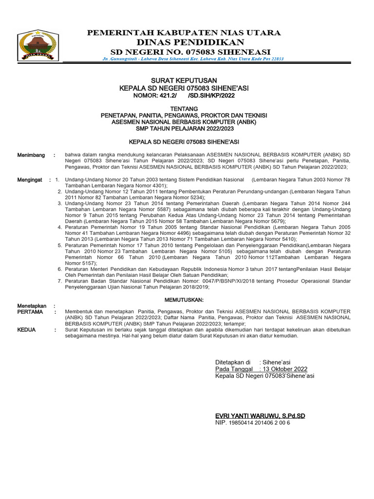 SK Panitia Anbk | PDF