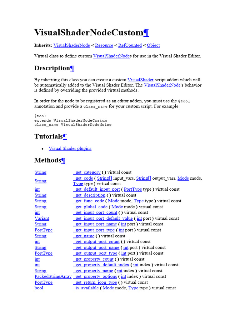 Visual Shader Node Custom | PDF
