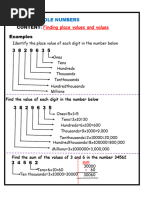 Lessons Gr. 7 Mathematics Term 1 Week 1,2,3 Whole Numbers | PDF | Multiplication | Numbers