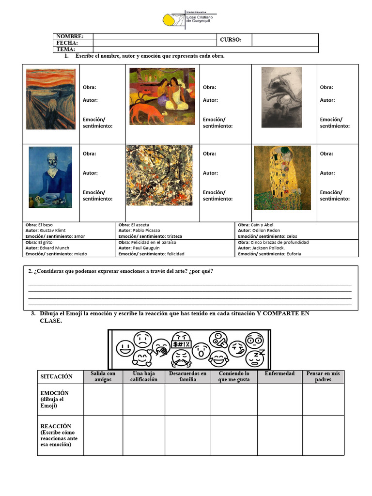 10mo S3 ECA | PDF | Las emociones | Pinturas