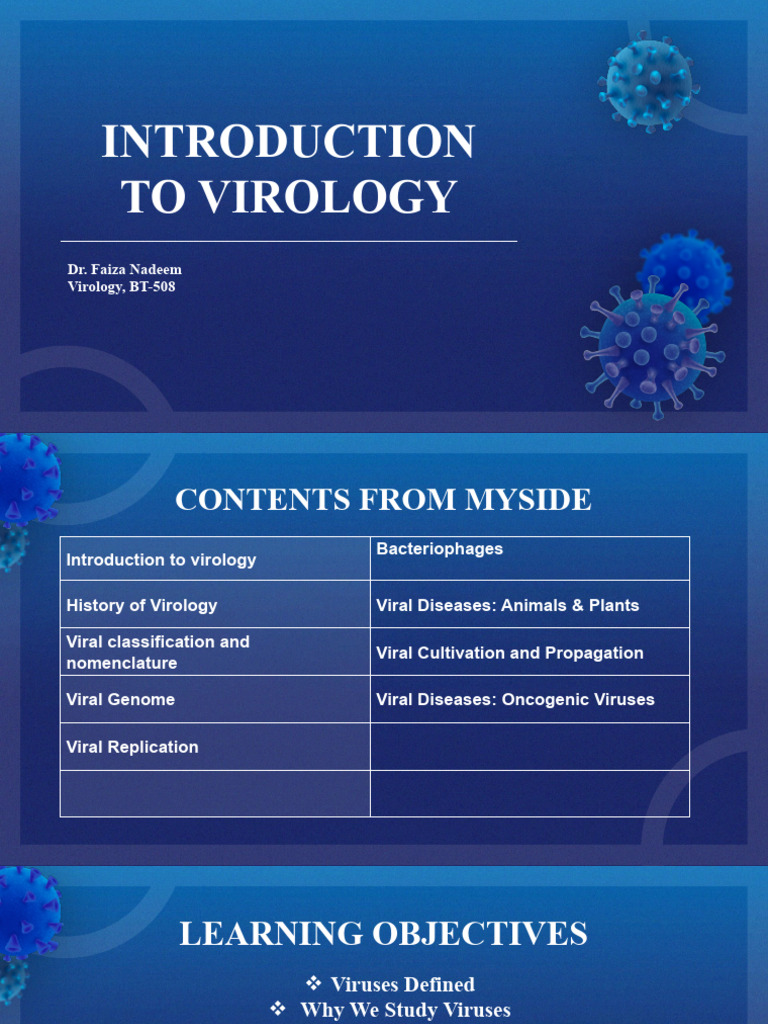 1 Intro To Virology | PDF | Virus | Virology