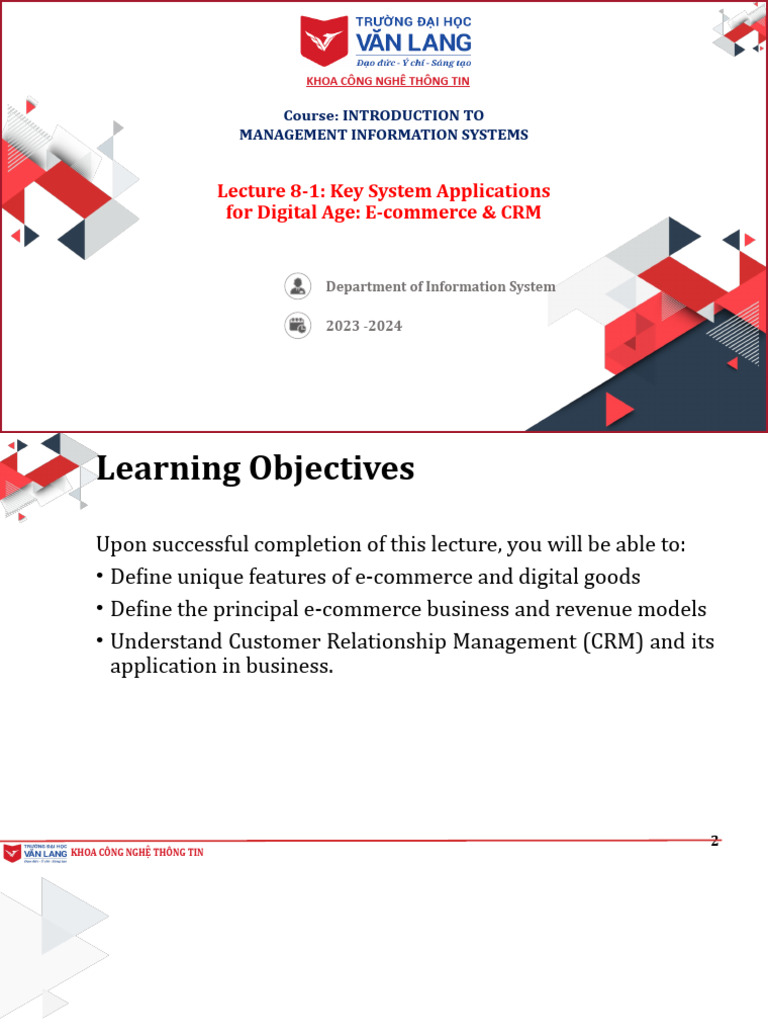 L8.1-Key System Applications For Digital Age - E-Commerce CRM | PDF ...