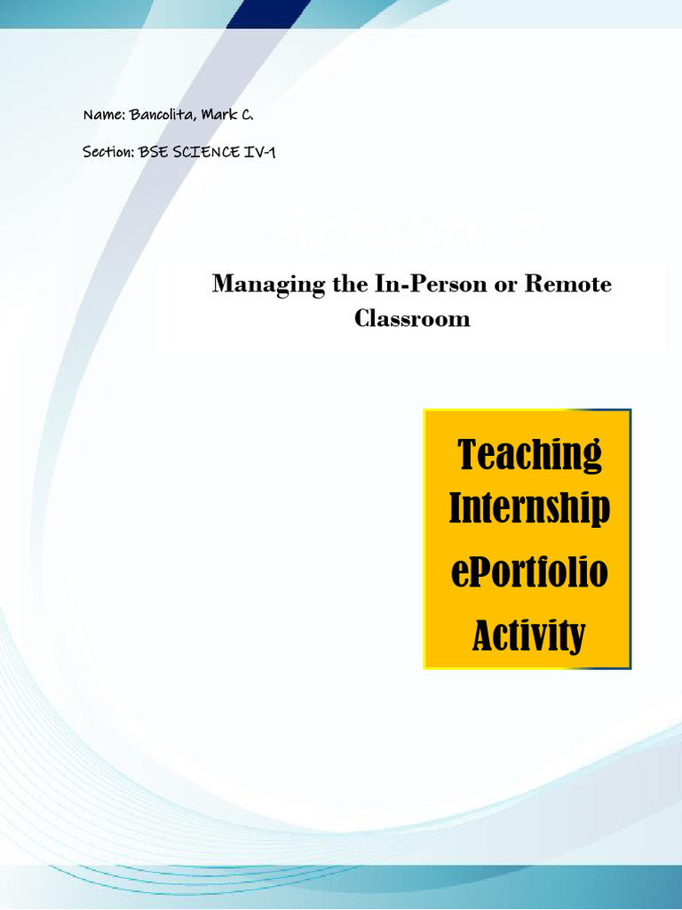 Bse Science IV-1 Activity 3 (Bancolita, Mark C) | PDF | Cyberbullying ...