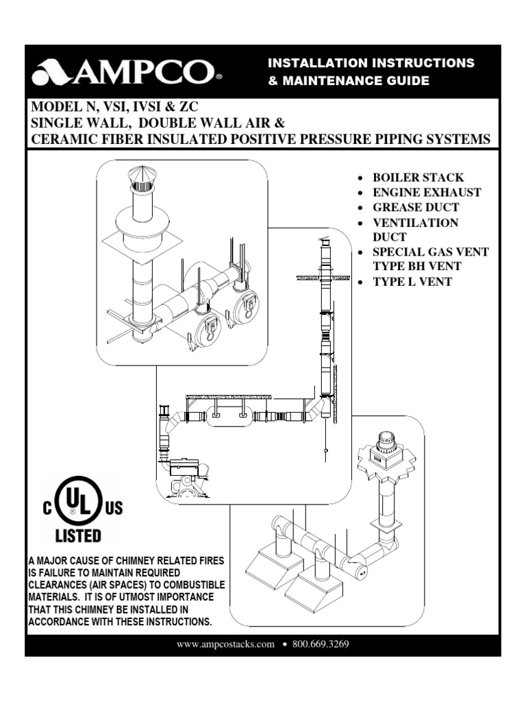 Oven Stack IOM | PDF | Chimney | Duct (Flow)