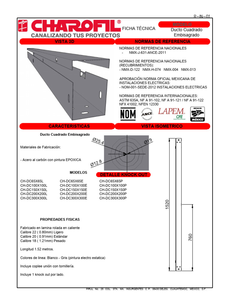 Ducto Cuadrado | PDF | Materiales