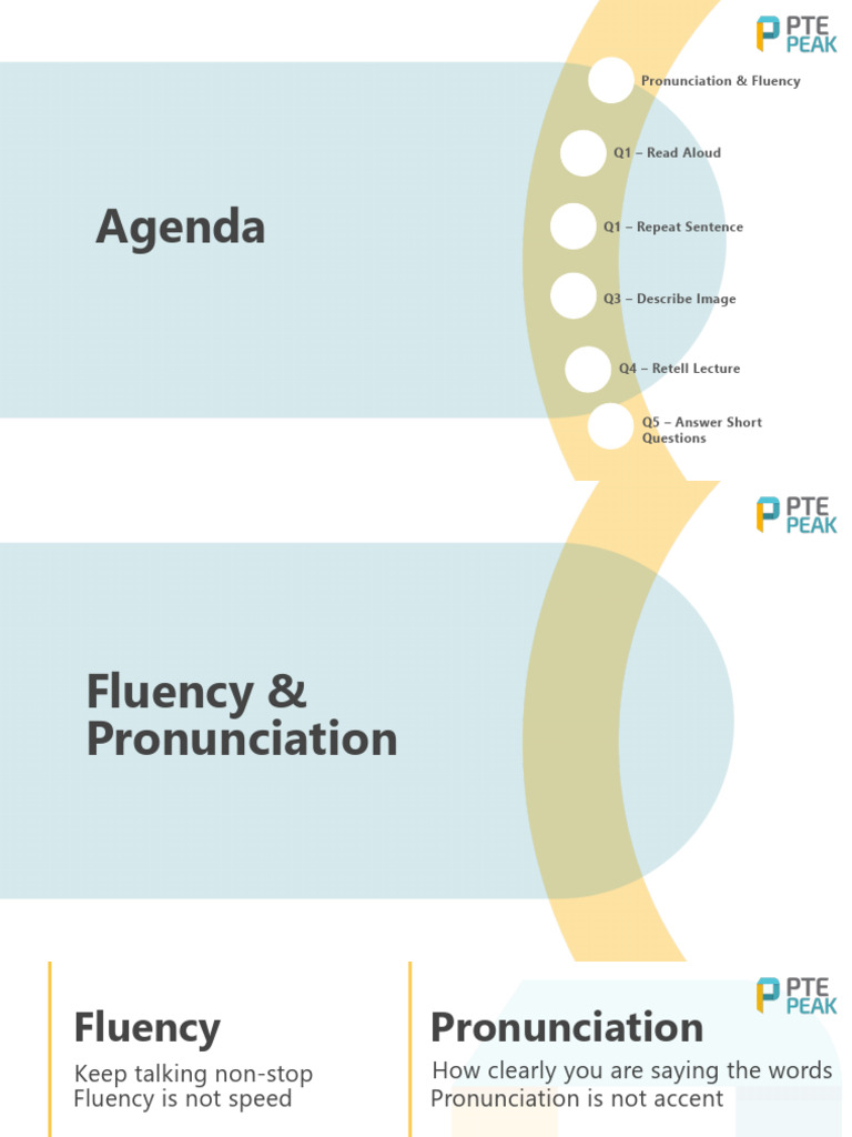 PTE Peak - Speaking Section | PDF | Fluency | Human Communication