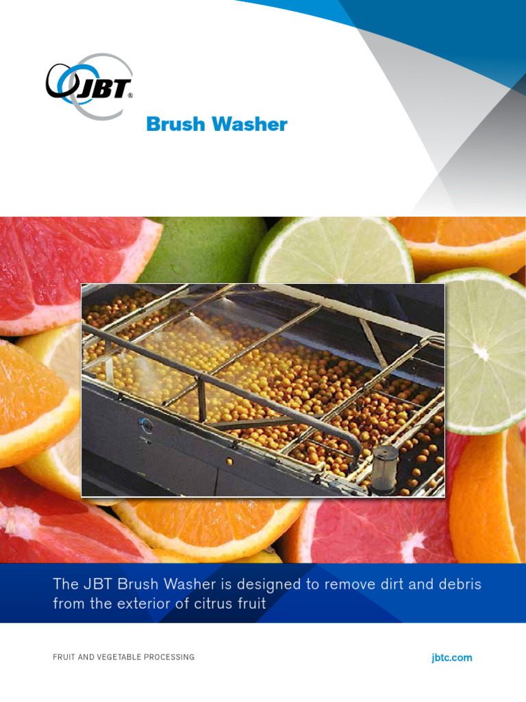 JBT Citrus Brush Washer - EN | PDF | Bearing (Mechanical) | Washing Machine