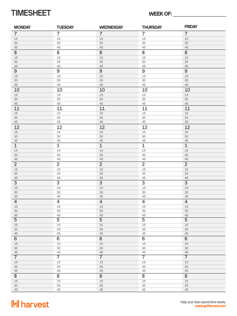 Daily Timesheet Template | PDF
