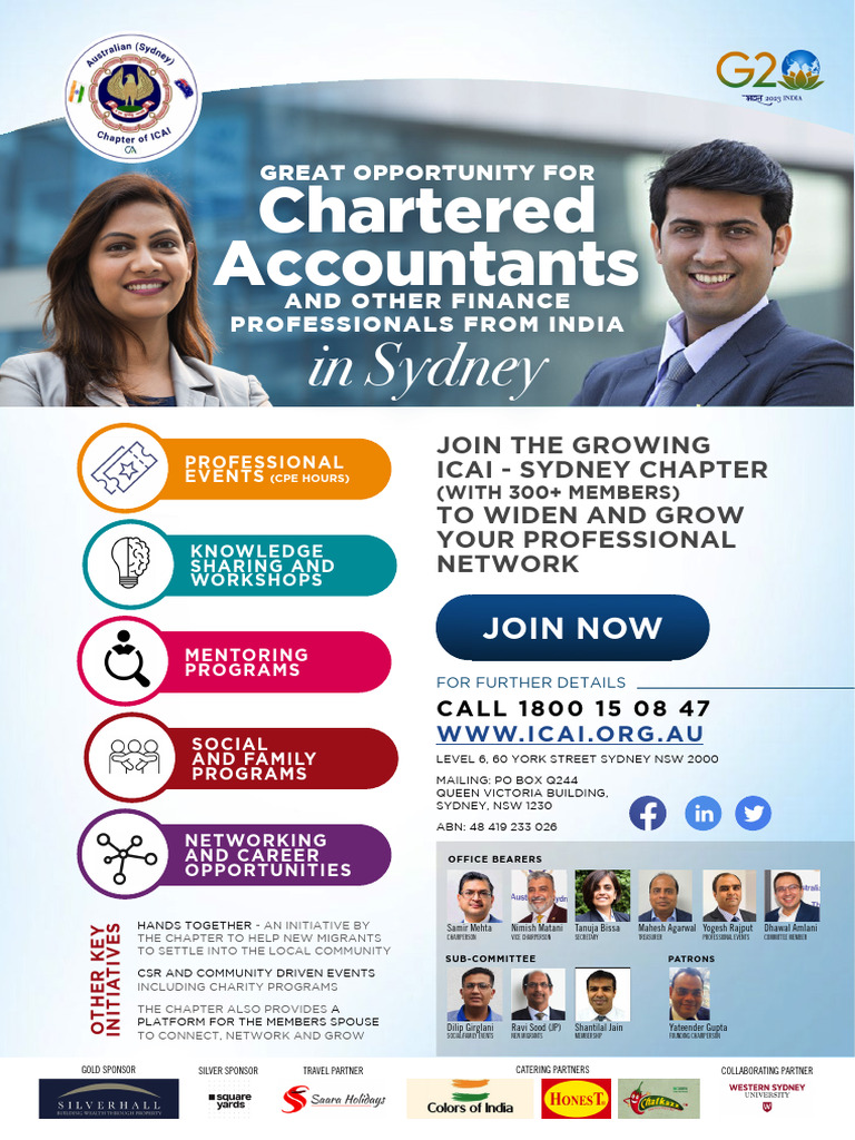 ICAI Sydney Chapter - Membership Brochure v1 | PDF | Accounting