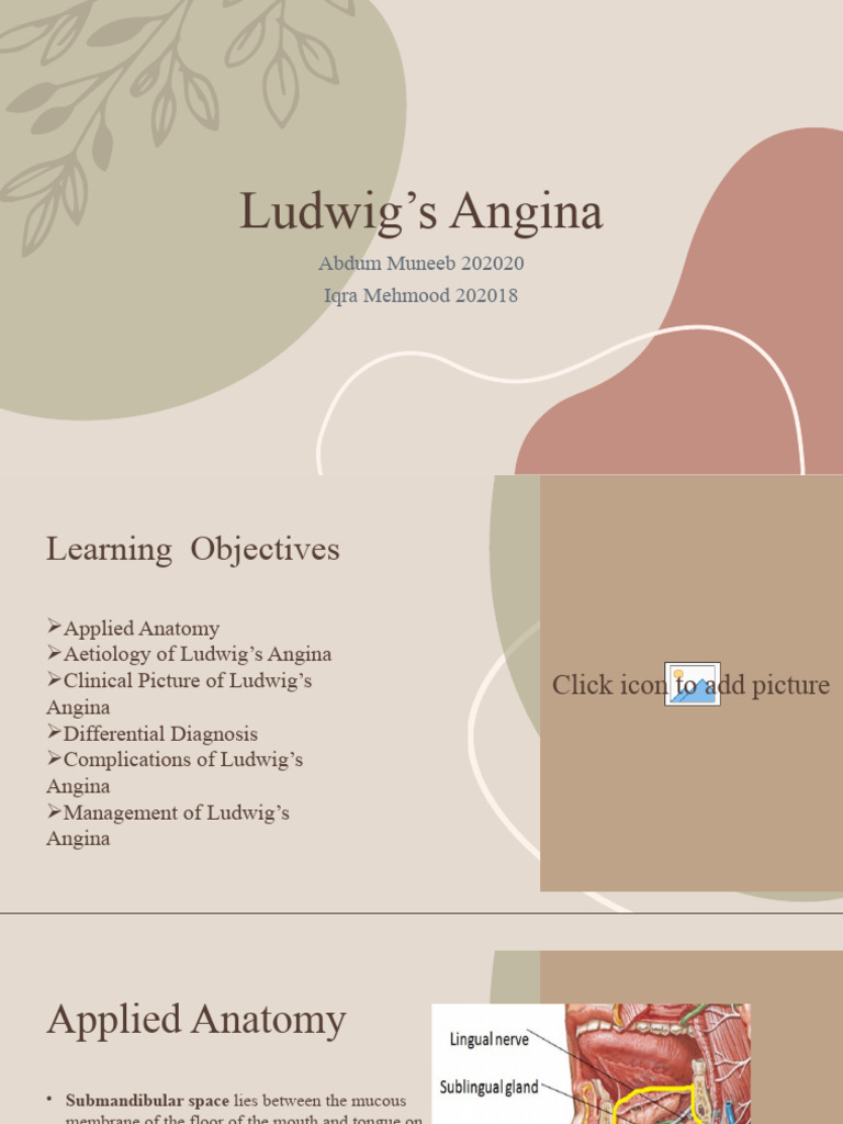 Ludwig's Angina | PDF | Medical Specialties | Diseases And Disorders