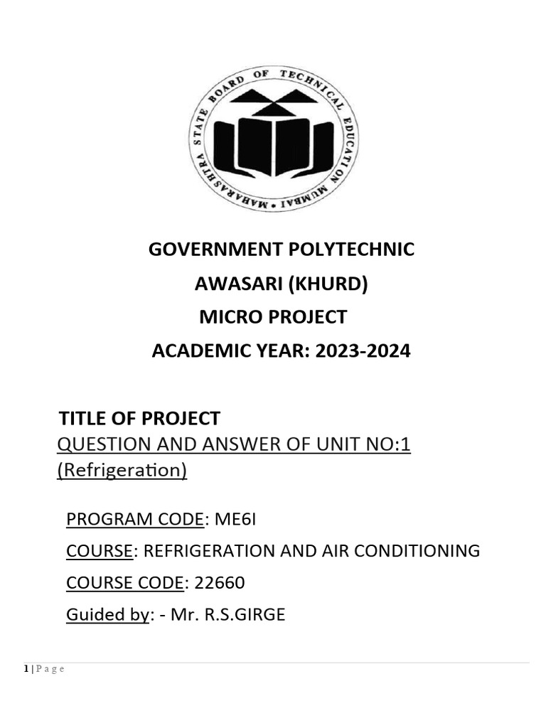 Rac Part 1 Pdf Heat Mechanical Engineering