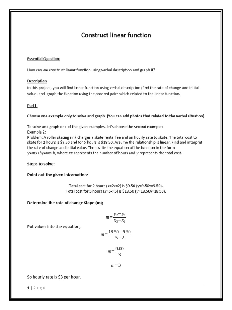 Construct linear function | Download Free PDF | Function (Mathematics ... Construct linear function | Download Free PDF | Function (Mathematics ...
