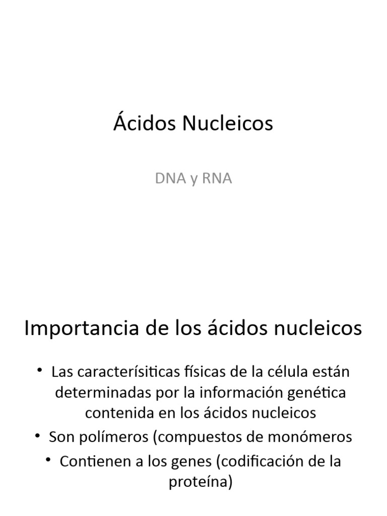 Cidos Nucleicos | PDF | Gene | Adn