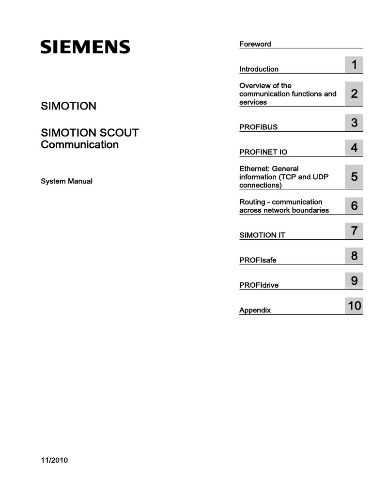 Simotion Scout Communication Manual | PDF | Computing | Computer Engineering