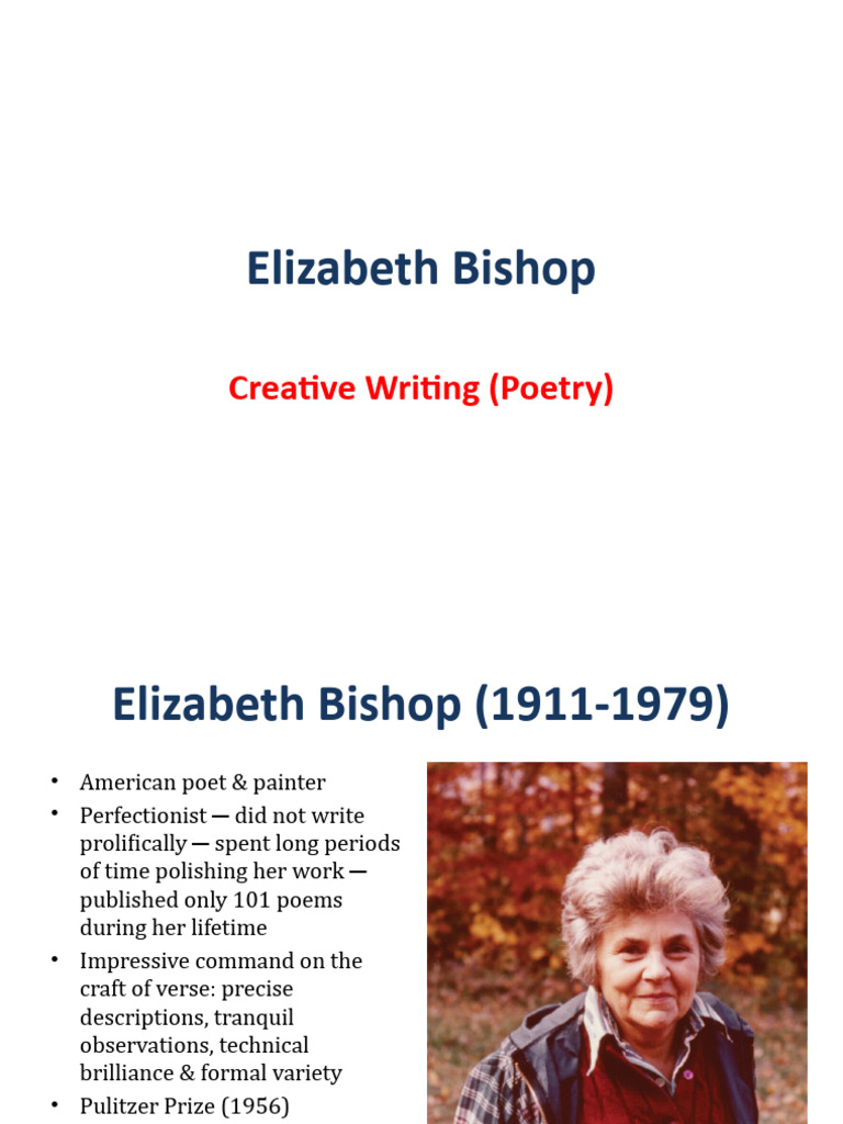 Poetry Elizabeth Bishop | PDF | Poetry | Phonaesthetics