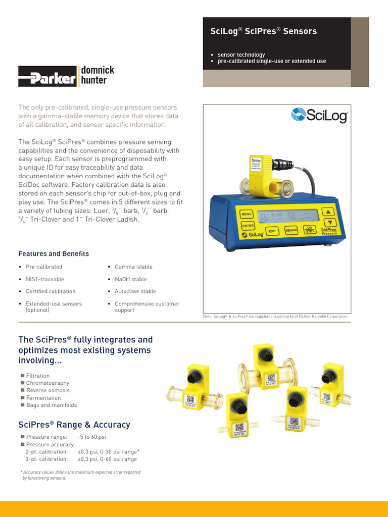 SciLog-SciPres-Sensors-Datasheet-1 | Download Free PDF | Calibration ...
