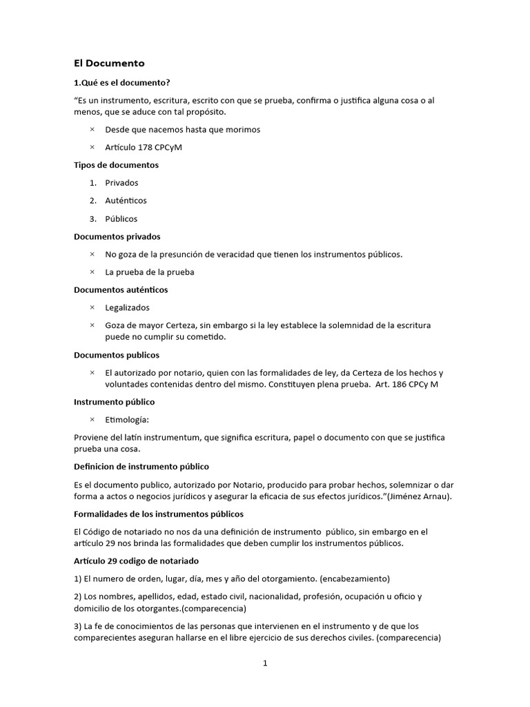 El Documento Clase 6 | PDF
