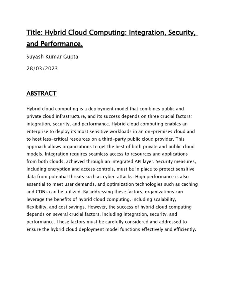 Review Paper (12019547) | PDF | Cloud Computing | Security