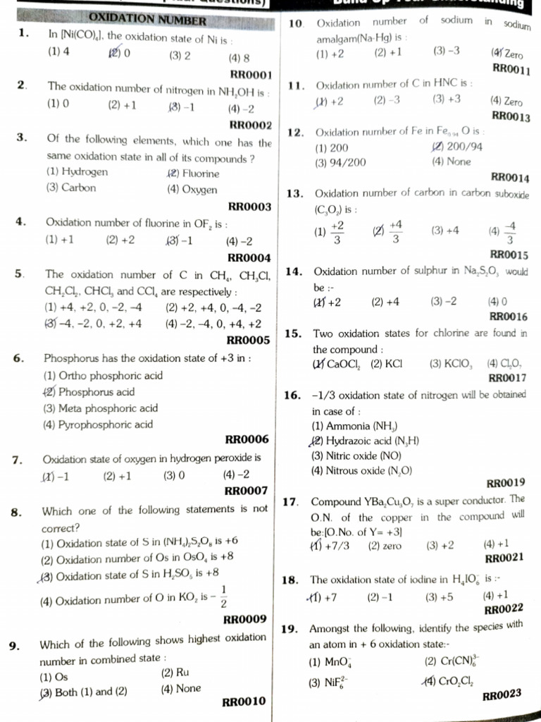 redox reactions questions | Download Free PDF | Redox | Molecules