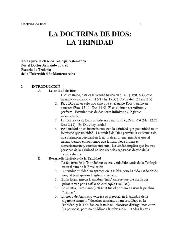 La Doctrina de La TRINIDAD | Descargar gratis PDF | Trinidad | espíritu ...