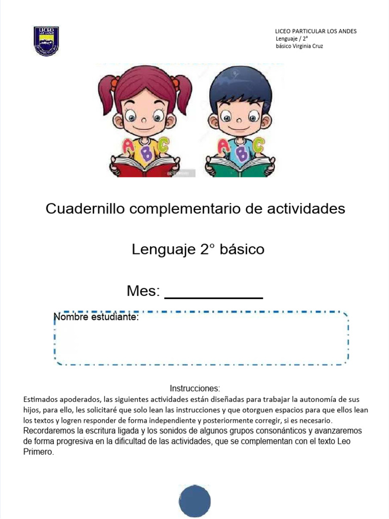 PDF 2 Basico Cuadernillo de Lenguaje | PDF