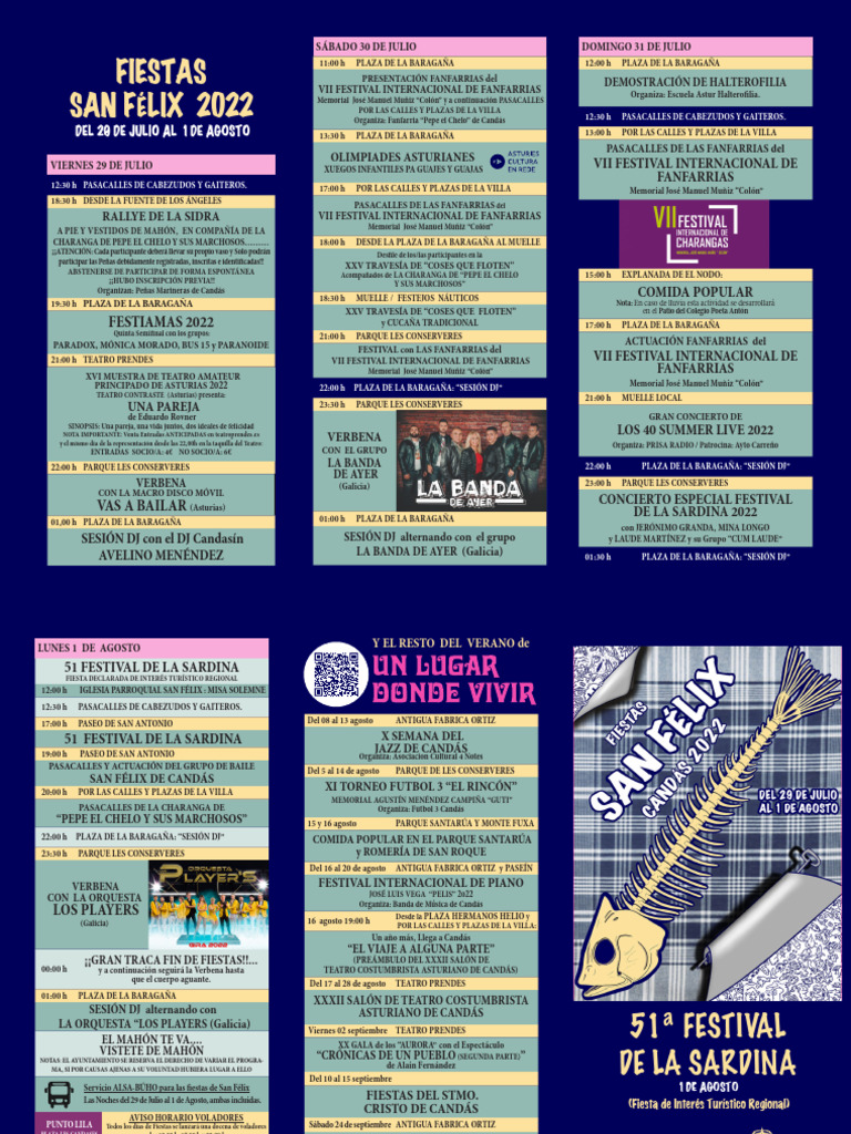 QR Triptico Web Fiestas Candás Sf22 | PDF