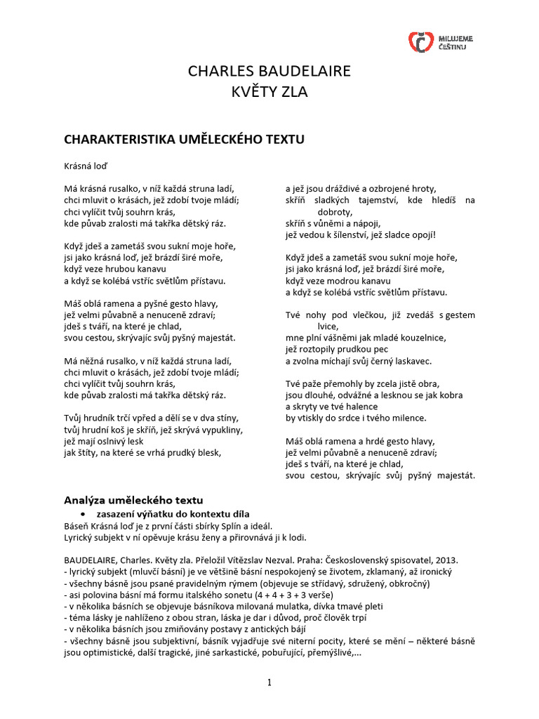 Charles Baudelaire - Kvety Zla | PDF