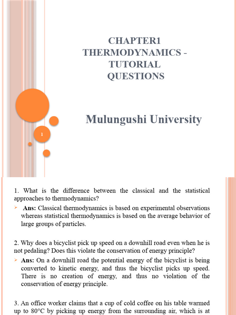 Thermo-Chapter 1-Tutorial | PDF | Heat | Temperature